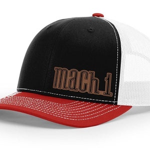 Ford Mach 1 Mustang Logo Laser Engraved Leather Patch Richardson 112 ...