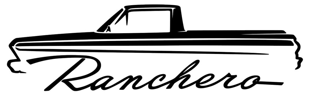1964 Ranchero Truck Outline File - Etsy