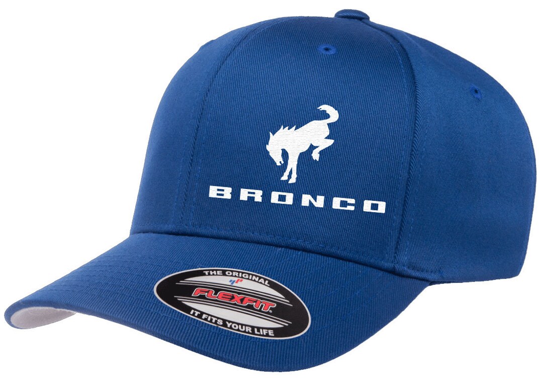 Ford Bronco Logo Side Panel Embroidered Design Flexfit 6277 Baseball ...