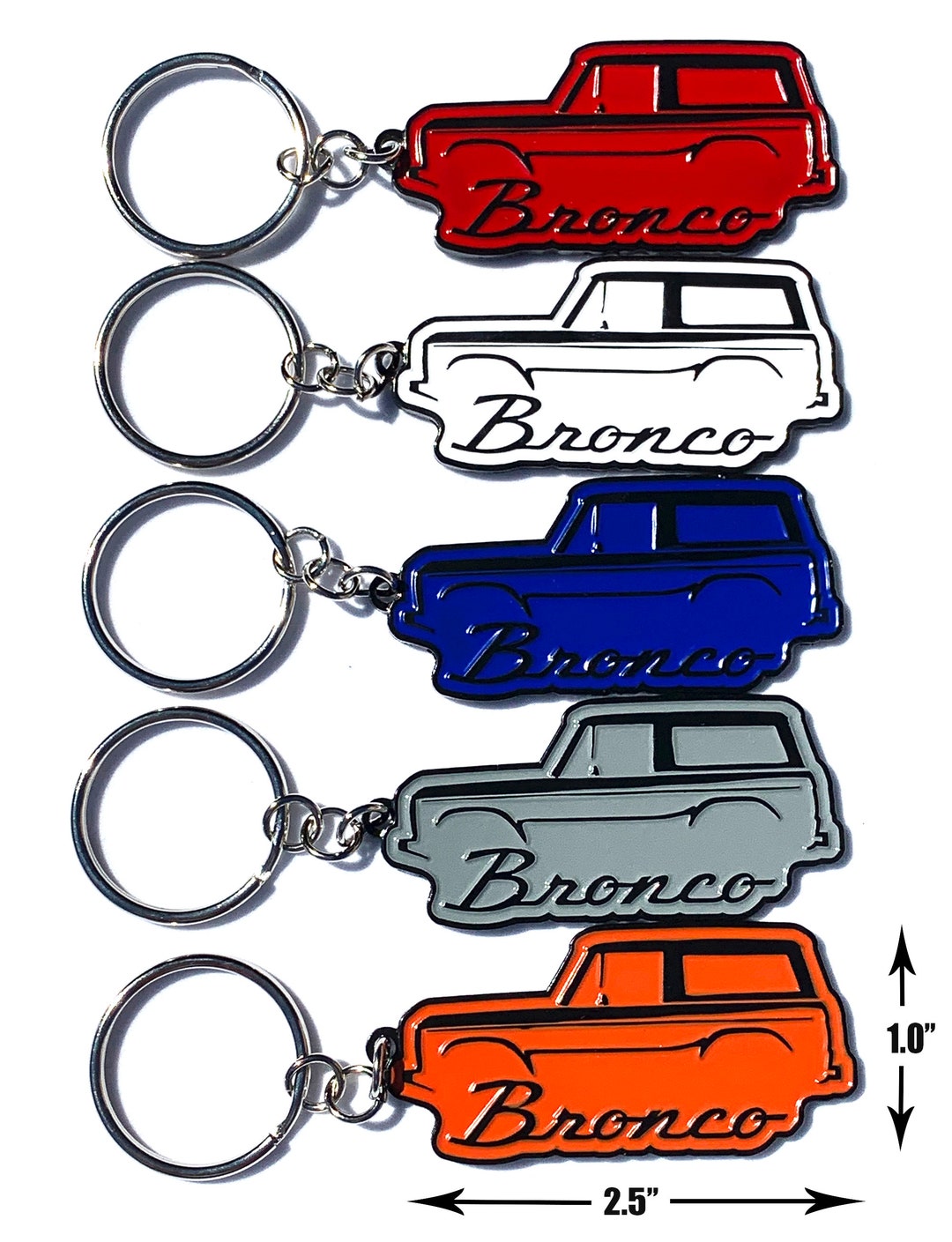 1966-77 Ford Bronco Truck Classic Outline Design Full Color Keychain ...