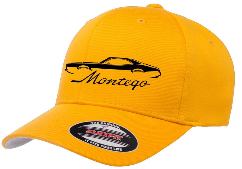 1972 1973 Mercury Montego Outline Design Flexfit 6277 Baseball Hat Cap ...