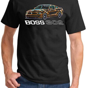 2012 Ford Boss 302 Mustang Neon Design Full Color Tshirt - Etsy