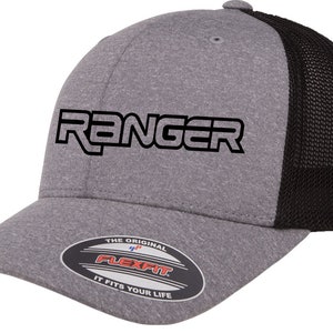 Ford Ranger Pickup Truck Logo Design Flexfit 6511 Trucker Baseball Hat ...
