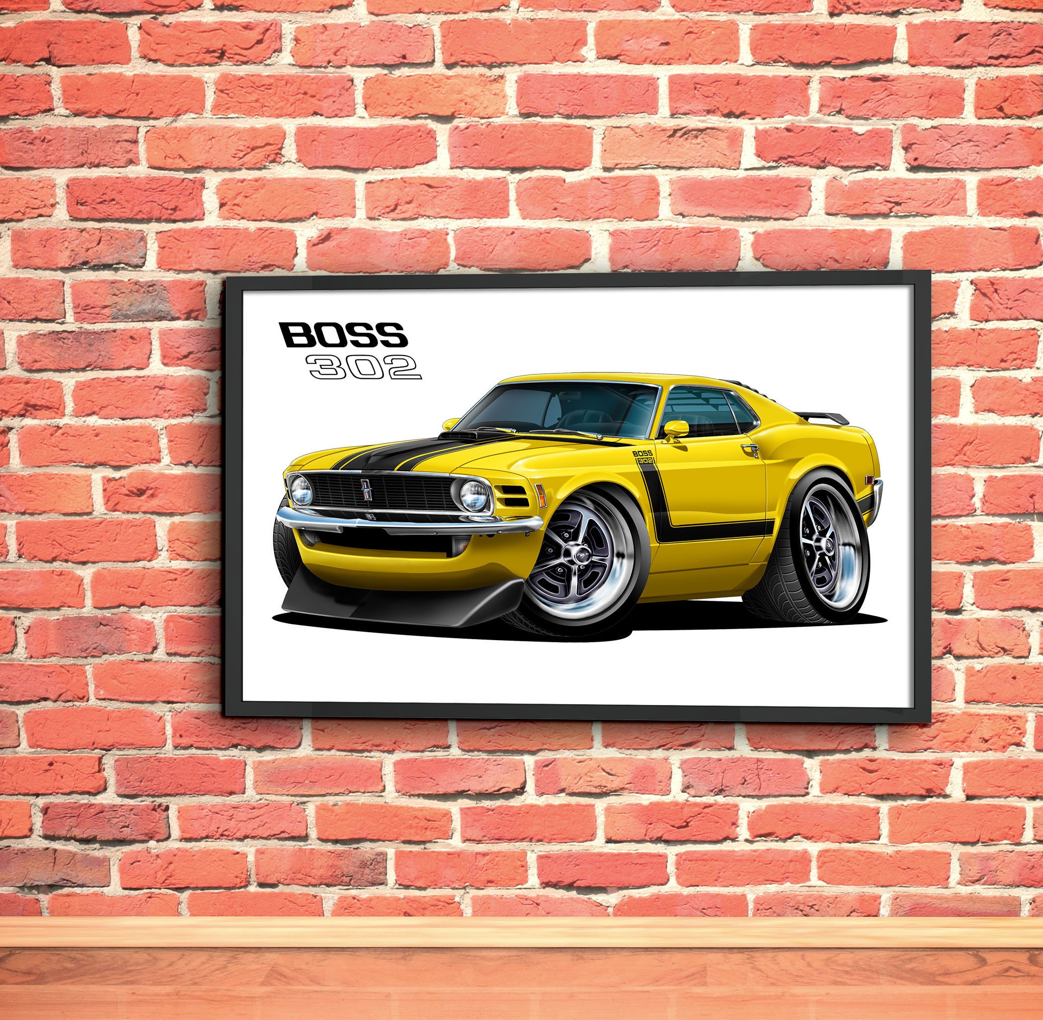 1970 Ford Boss 302 Mustang Wall Art Poster - Etsy