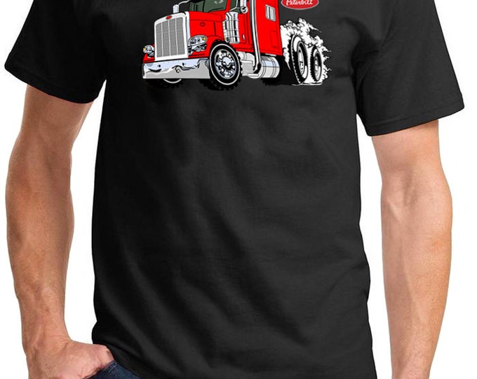 Peterbilt 389 Semi Truck Classic Cartoon Muscle Car Full Color - Etsy