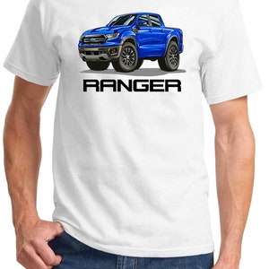 2019 2020 2021 Ford Ranger Pickup Truck Retro Full Color Design Tshirt ...