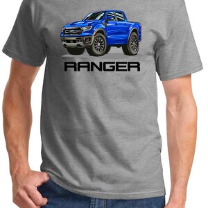 2019 2020 2021 Ford Ranger Pickup Truck Retro Full Color Design Tshirt ...
