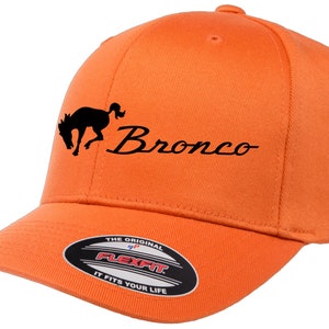Ford Bronco Classic Logo Classic Design Flexfit 6277 Baseball Hat Cap ...