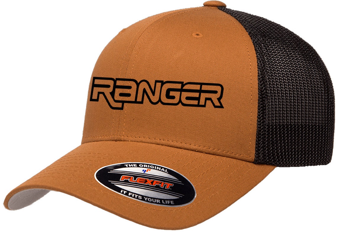 Ford Ranger Pickup Truck Logo Design Flexfit 6511 Trucker Baseball Hat ...