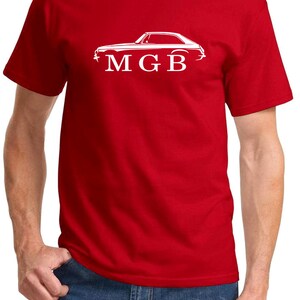 MG MGB Coupe Sports Car Classic Outline Design Tshirt - Etsy