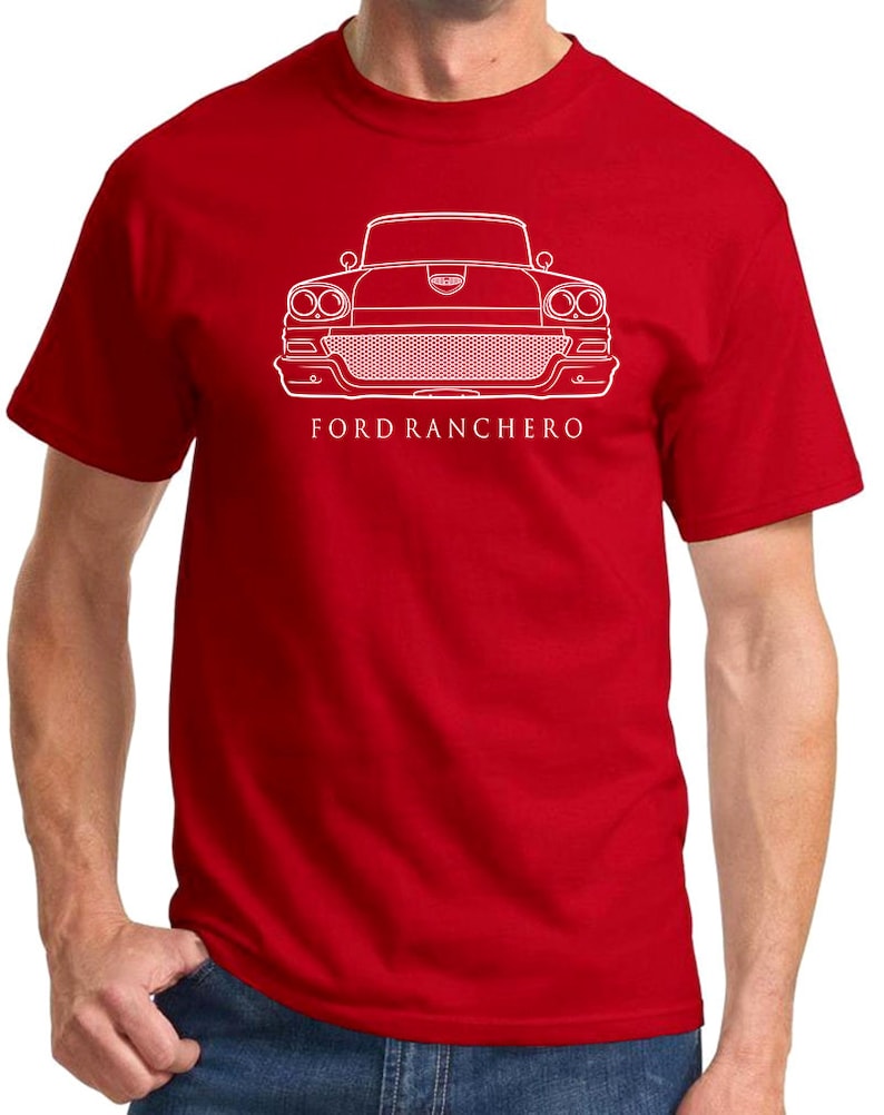 1958 Ford Ranchero Truck Front End Profile Design Tshirt - Etsy