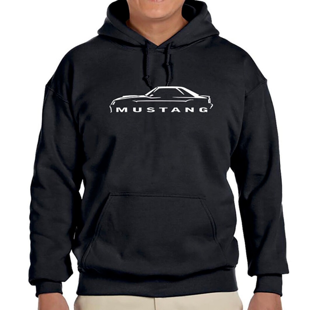 1979-82 Ford Mustang Hatchback Classic Outline Design Hoodie Sweatshirt ...