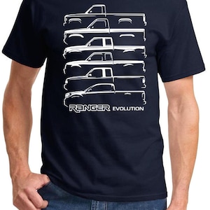 Ford Ranger Pickup Truck Evolution Classic Outline Design Tshirt - Etsy