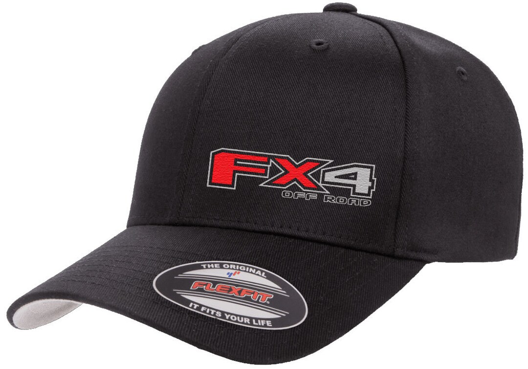 Ford FX4 F150 Truck Logo Side Panel Embroidered Design Flexfit 6277 ...