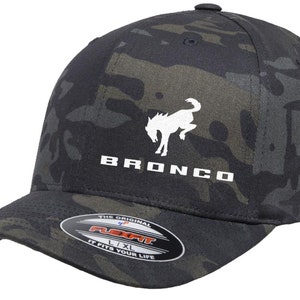 Ford Bronco Logo Side Panel Embroidered Design Flexfit 6277 Camo ...