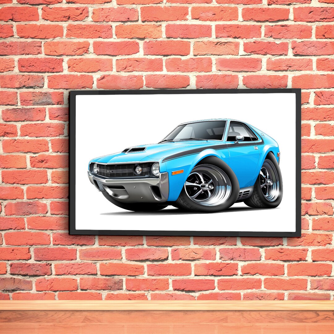 1970 AMC AMX Wall Art Poster - Etsy