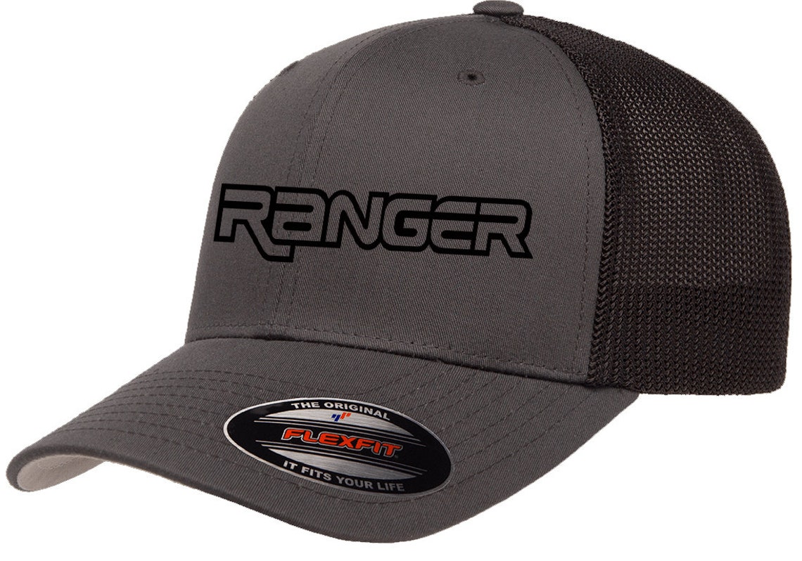 Ford Ranger Pickup Truck Logo Design Flexfit 6511 Trucker Baseball Hat ...