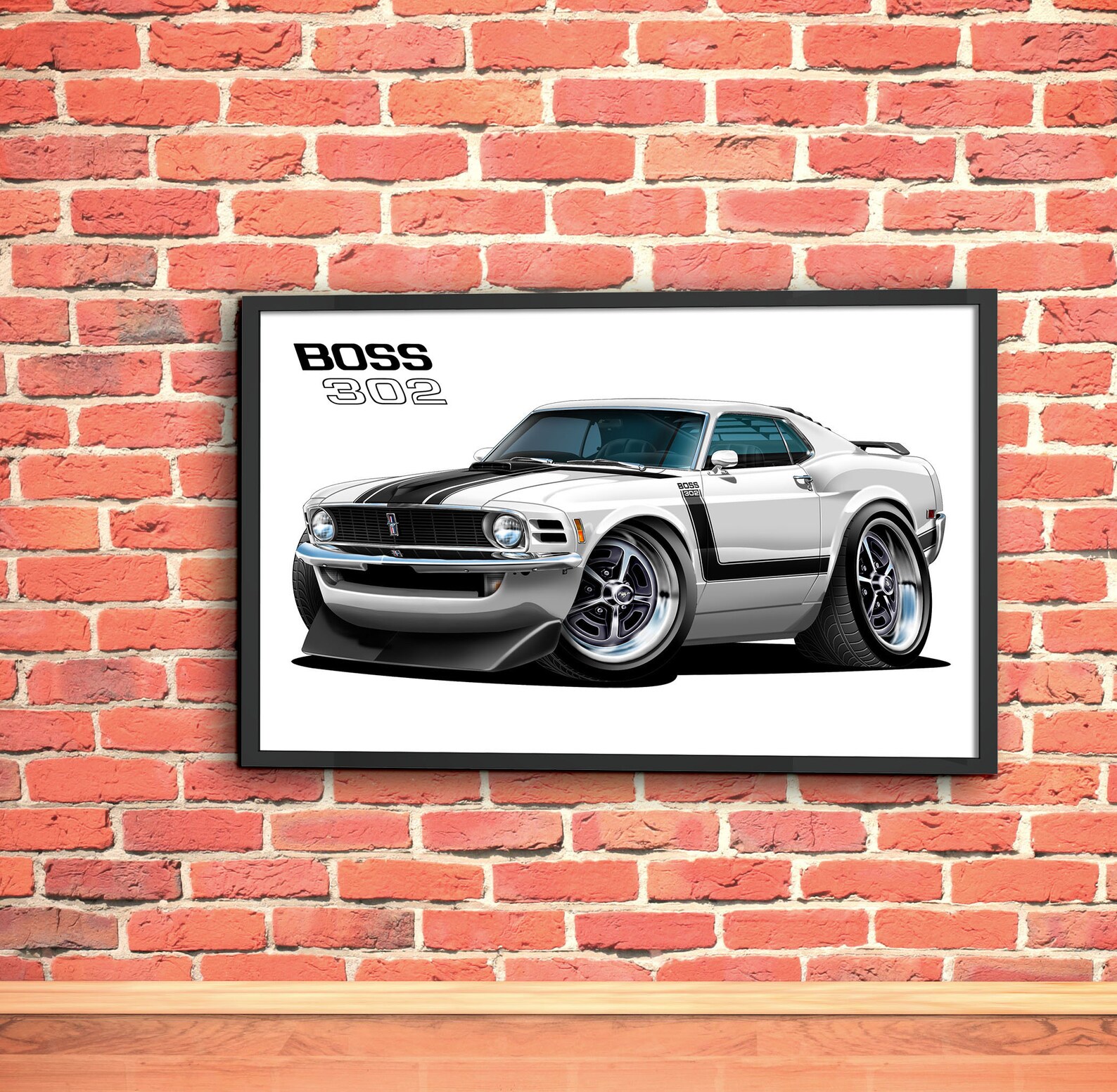 1970 Ford Boss 302 Mustang Wall Art Poster - Etsy