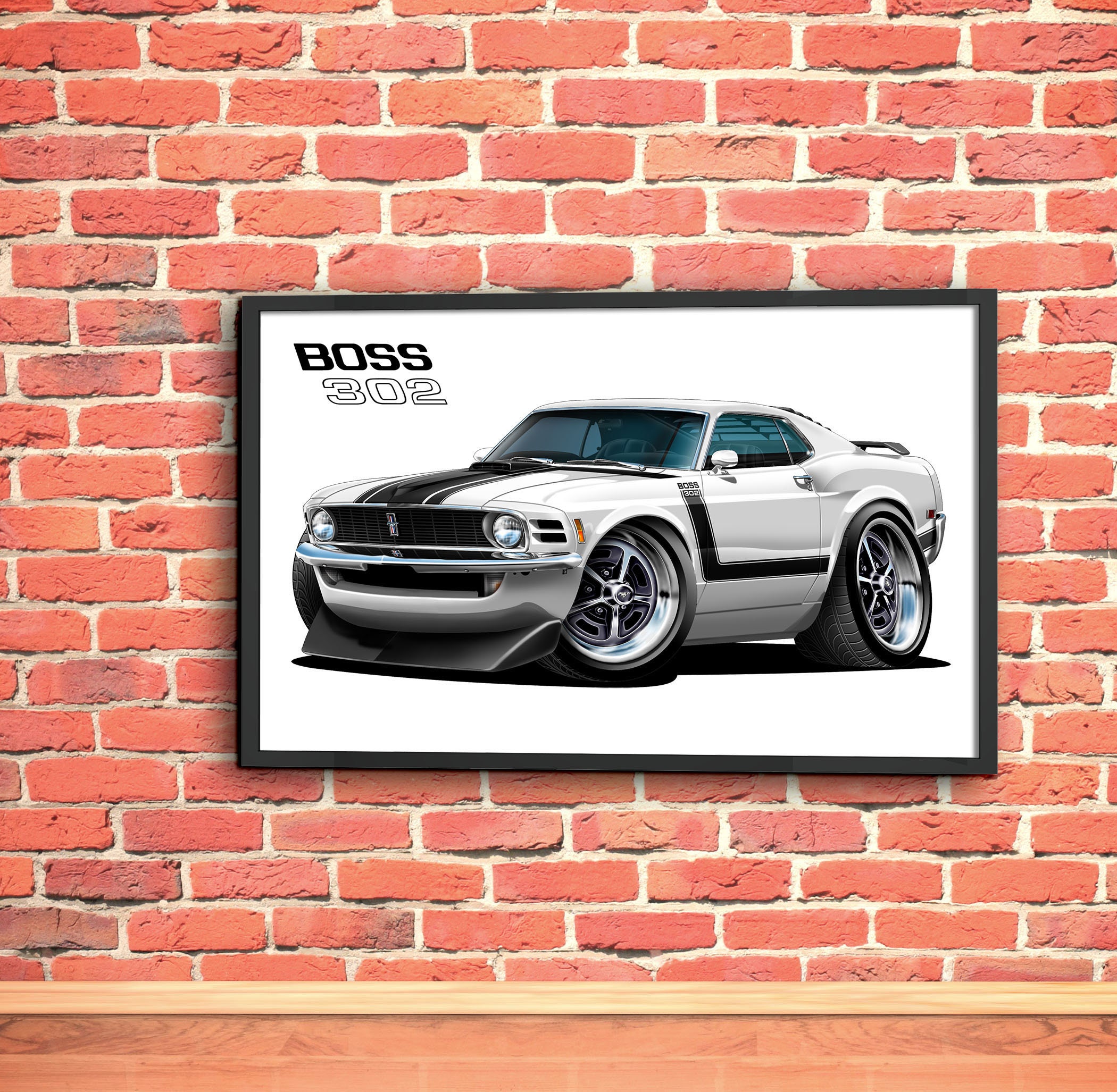 1970 Ford Boss 302 Mustang Wall Art Poster - Etsy
