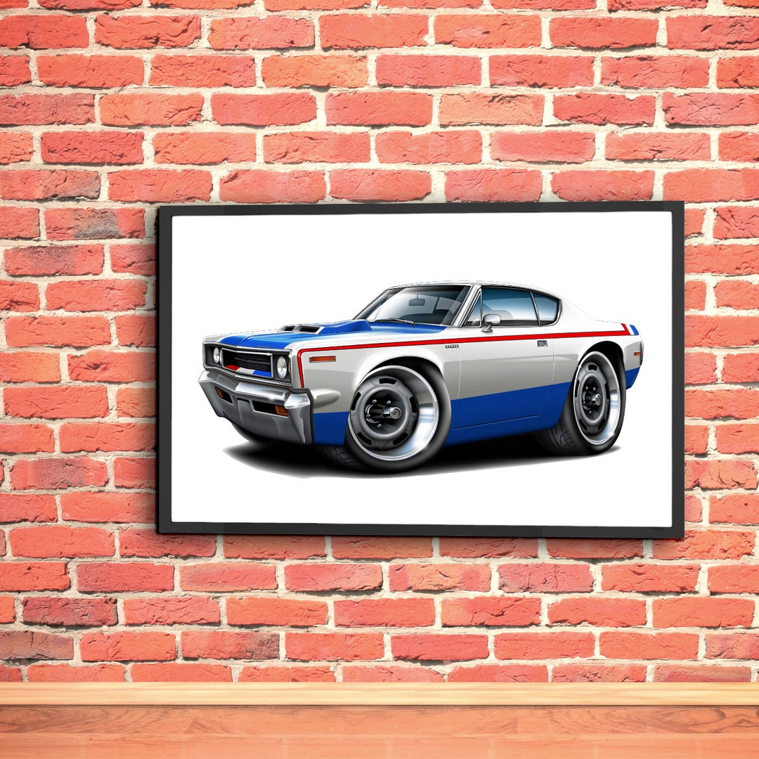 1970 AMC Rebel Machine Muscle Car Wall Art Poster - Etsy