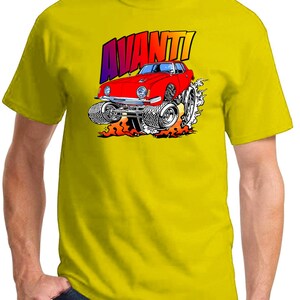 Studebaker Avanti Classic Cartoon Muscle Car Full Color Design Tshirt ...