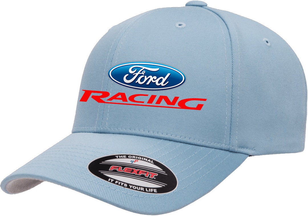 Ford Racing Logo Fully Embroidered Design Flexfit 6277 Baseball Hat Cap ...