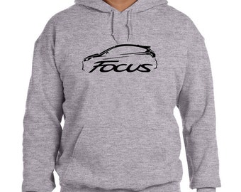 Ford Focus RS Hatchback Classic Outline Design Hoodie | Etsy