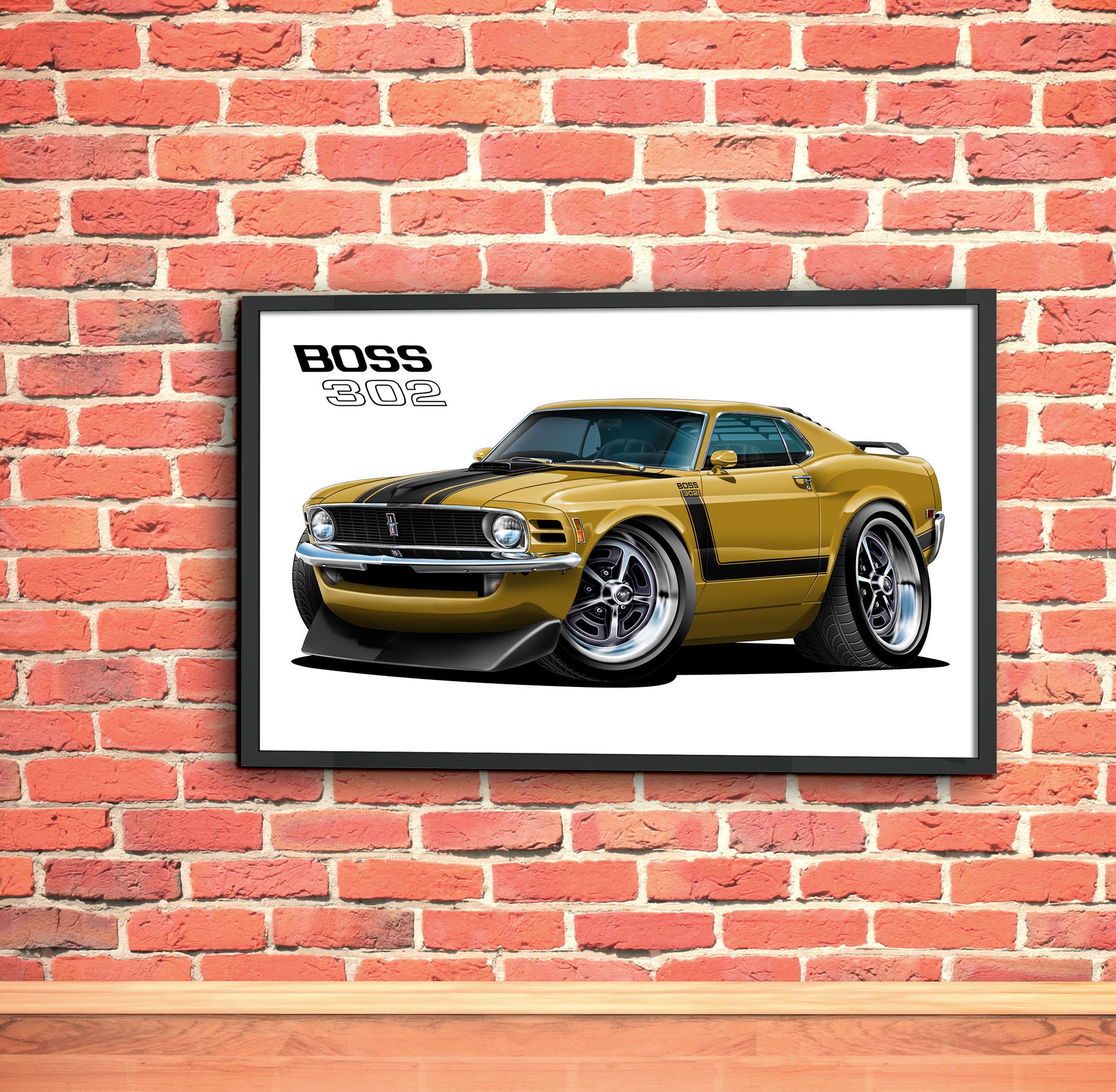 1970 Ford Boss 302 Mustang Wall Art Poster - Etsy