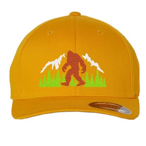 Bigfoot Sasquatch Forest Classic Design Flexfit 6277 Baseball Hat Cap ...