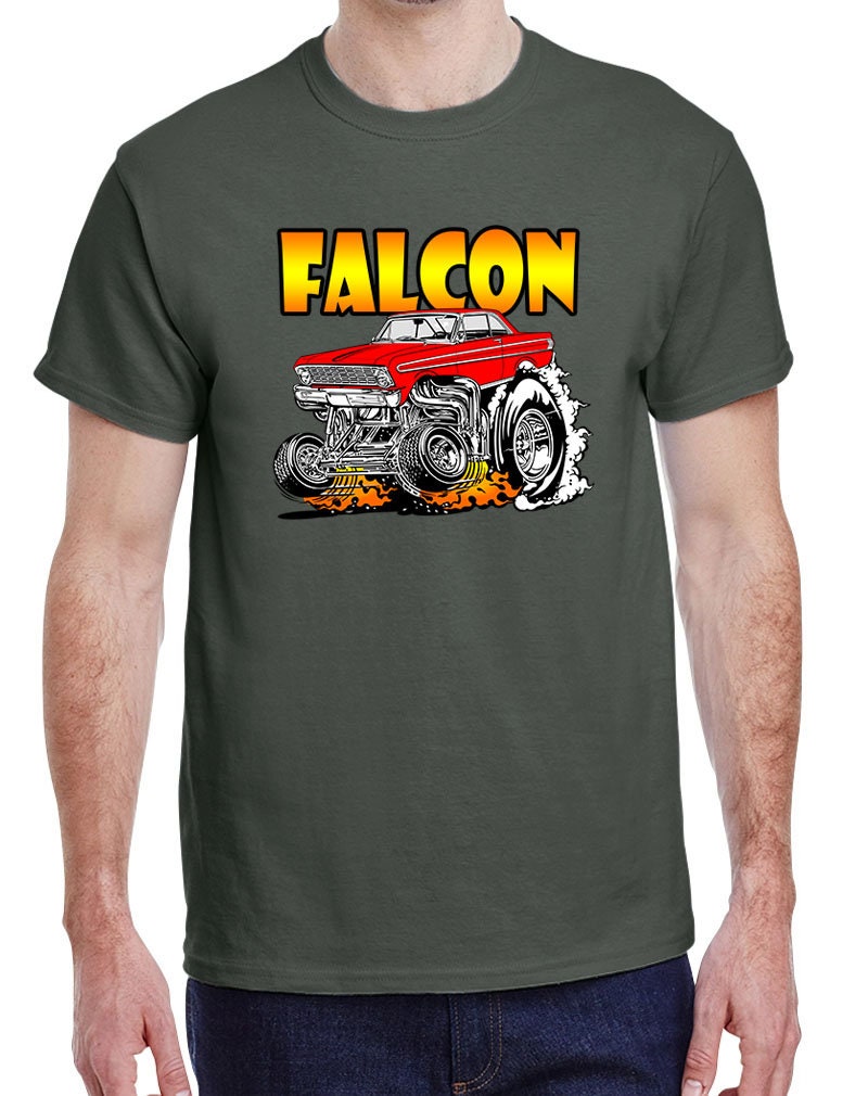1964 Ford Falcon Hardtop Classic Cartoon Muscle Car Full Color Design ...