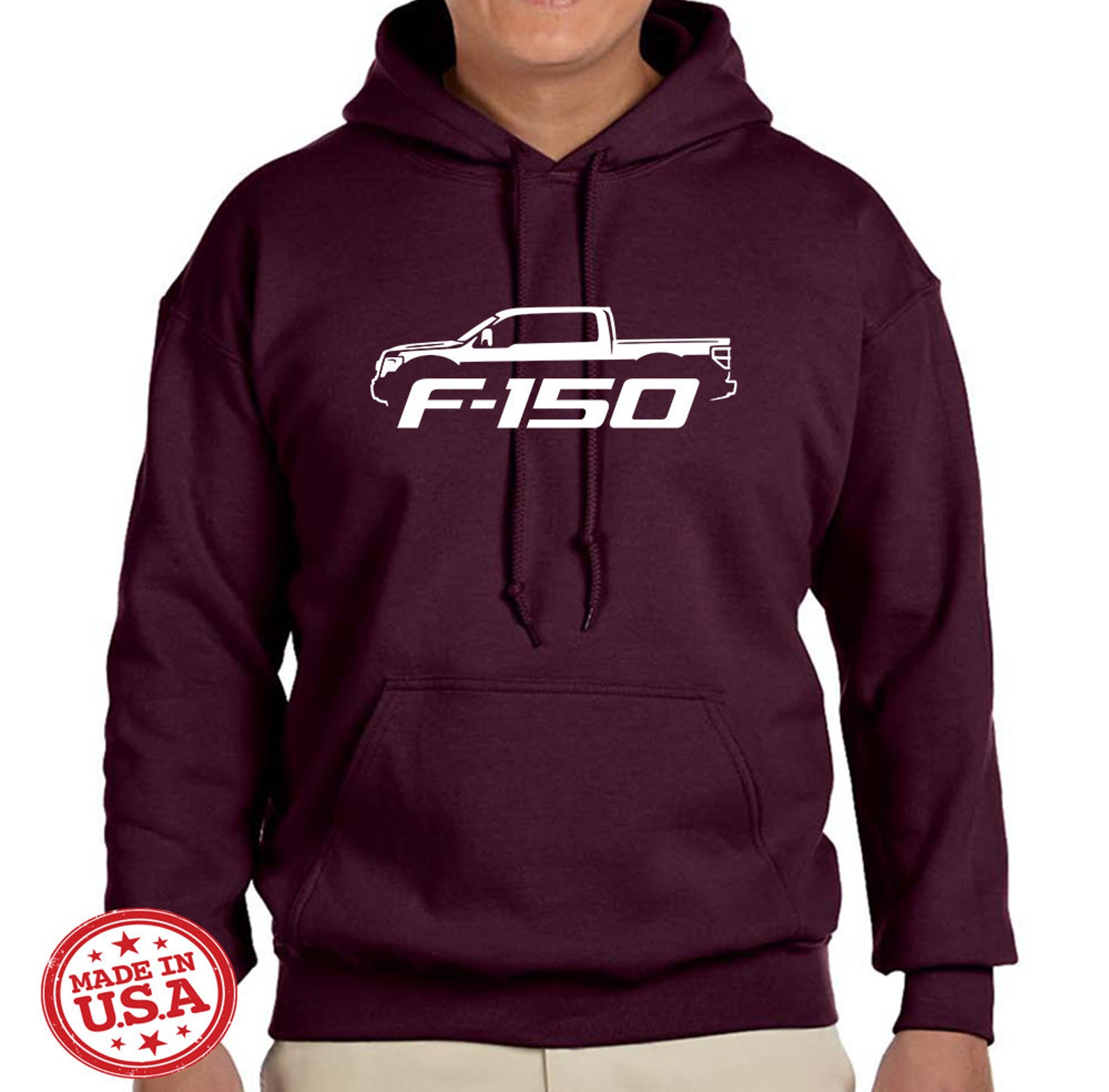 2009-14 Ford F150 Pickup Truck Classic Outline Design Hoodie Sweatshirt ...