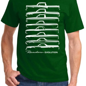 1957-79 Ford Ranchero Truck Evolution Classic Outline Design Tshirt - Etsy