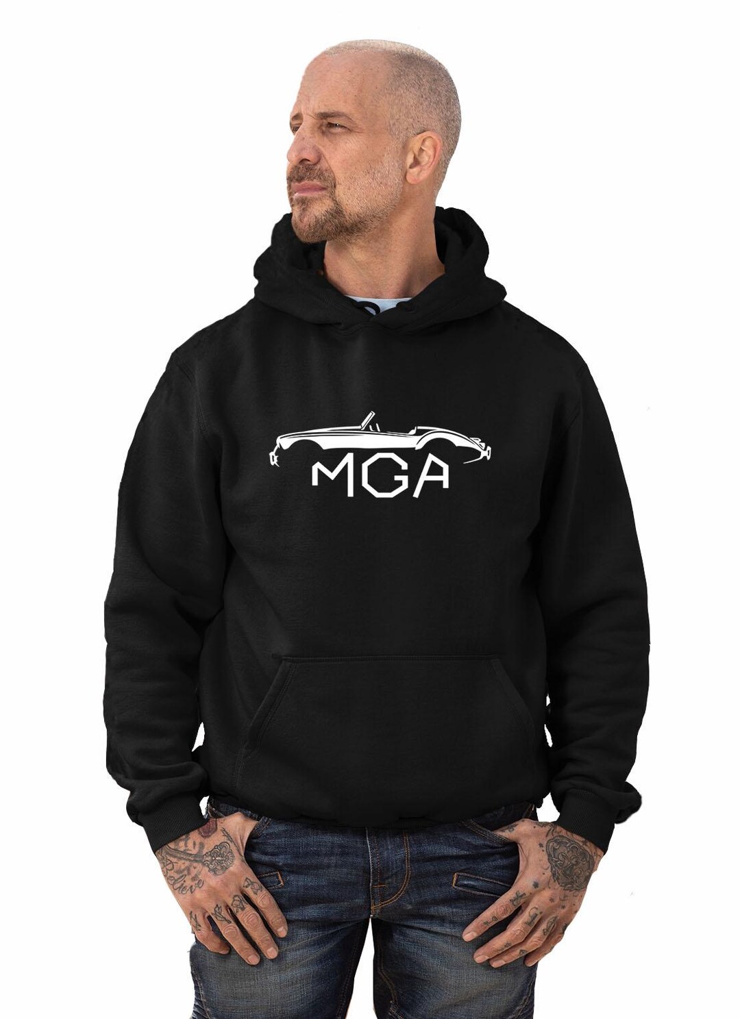 MG MGA Convertible Sports Car Outline Design Hoodie Sweatshirt - Etsy