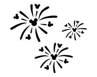 Mickey Fireworks Svg - Etsy