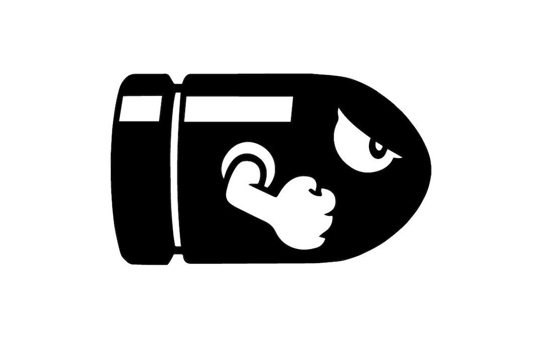 Super Mario, Bullet Bill 2024 Silhouettes Digital Download, SVG, PNG ...