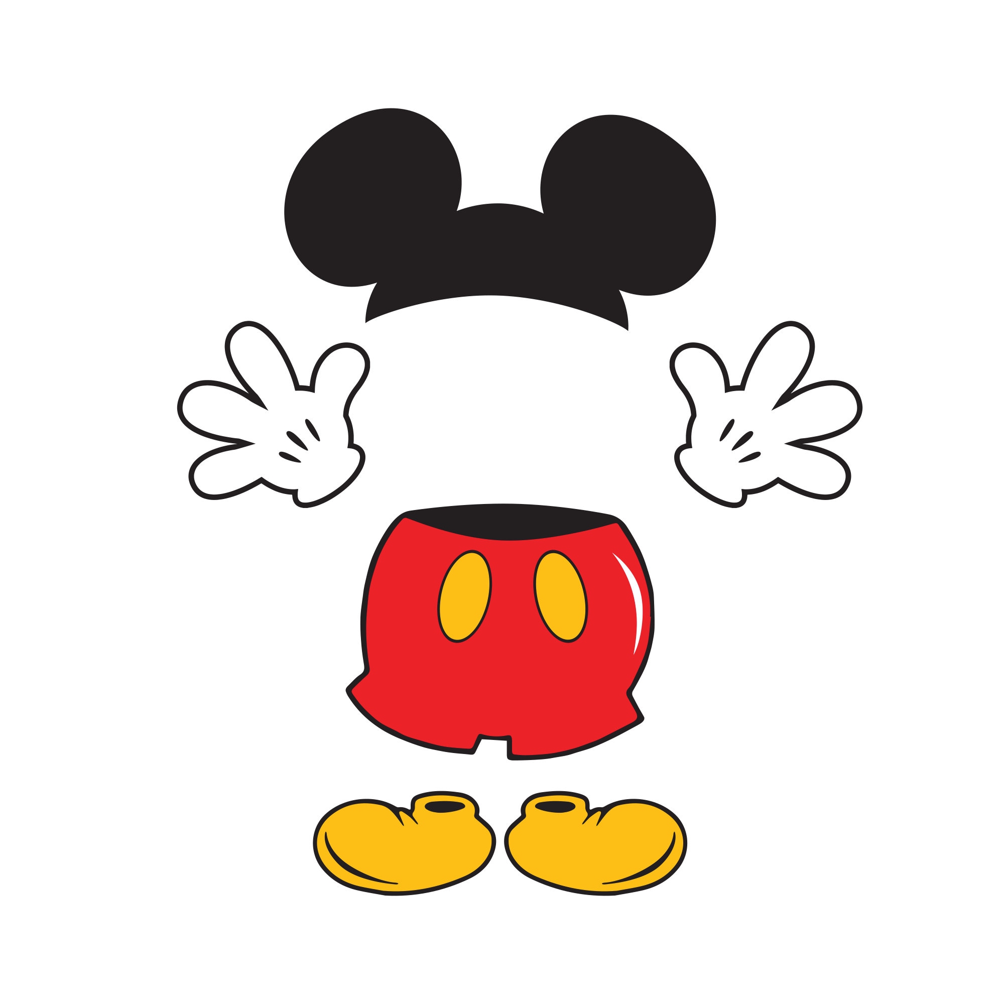 Mickey Mouse Mickey Ears Mickey Pants Mickey Hands Digital - Etsy Australia
