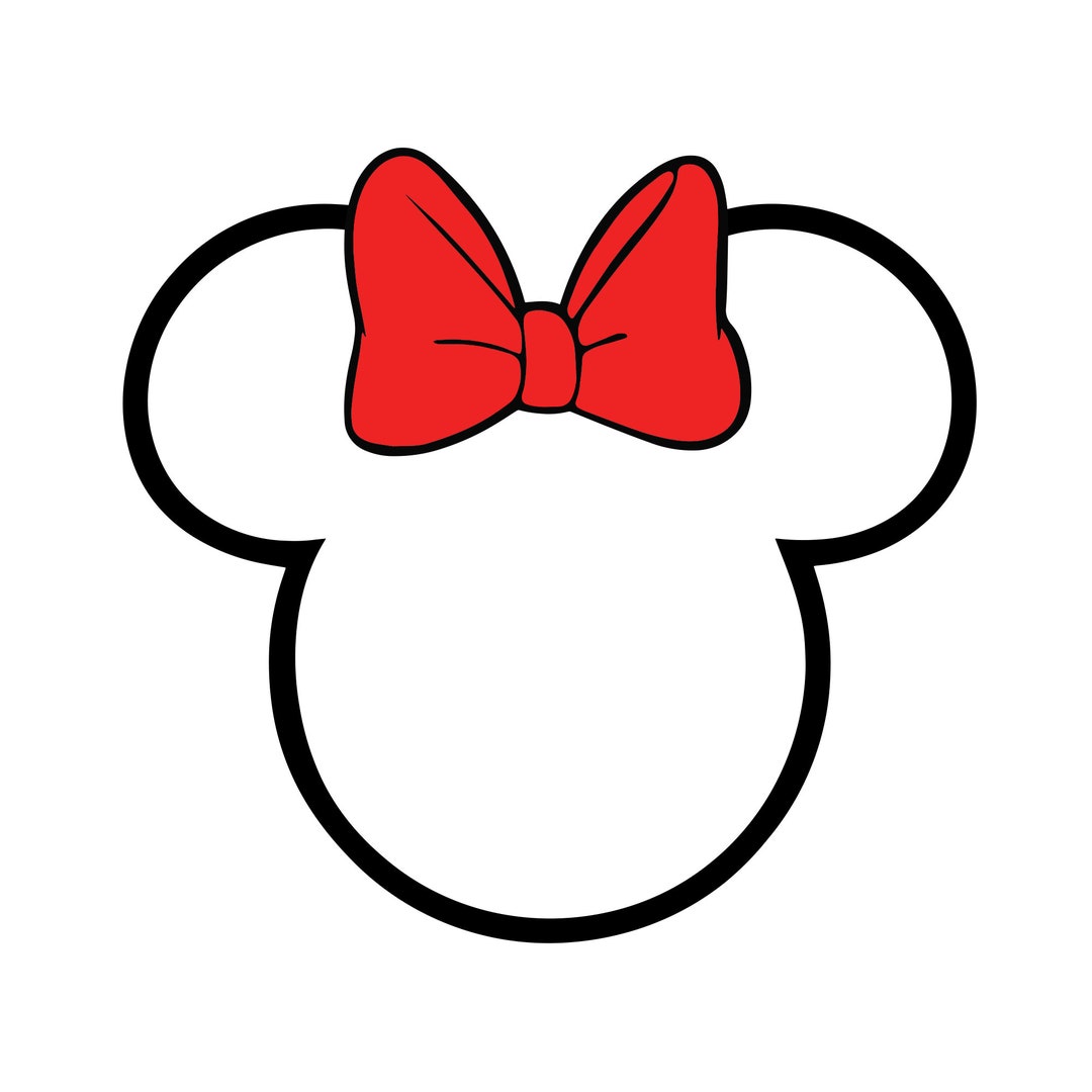 Minnie Mouse 4 Outline Digital Download, Svg, Png, Cricut, Silhouette ...