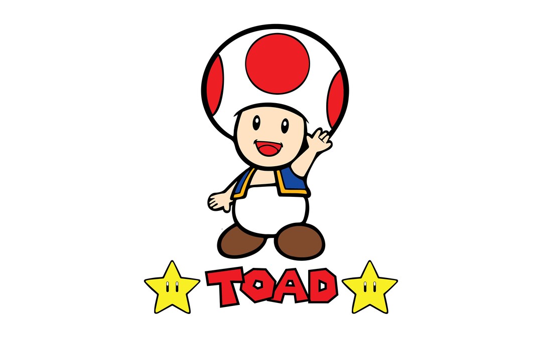 Super Mario Toad 1 2024 Descarga digital de siluetas, SVG, PNG, Cricut ...