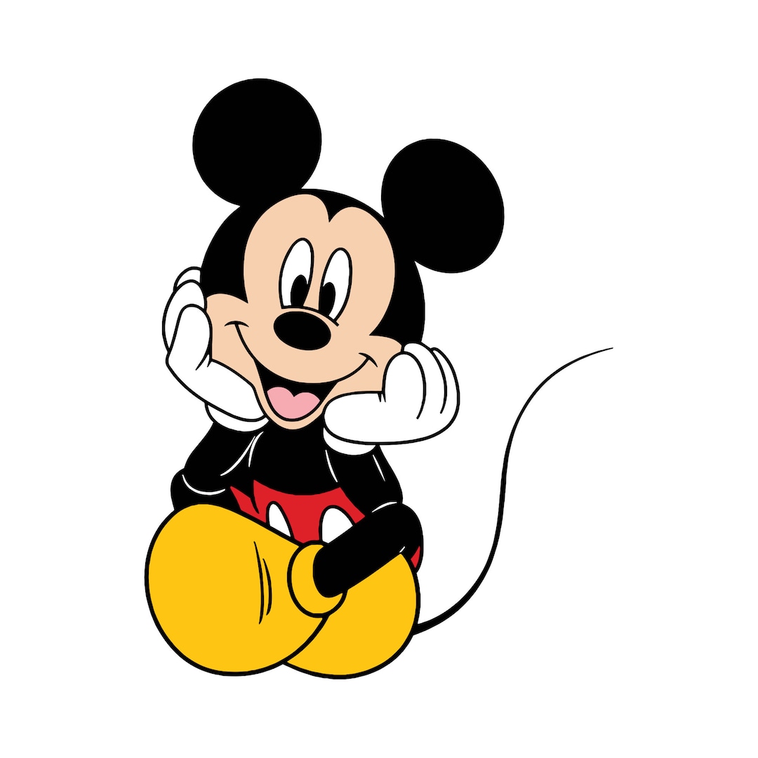 Mickey Mouse Sitting, Mickey Mouse, Mouseketeer Digitaler Download, SVG ...
