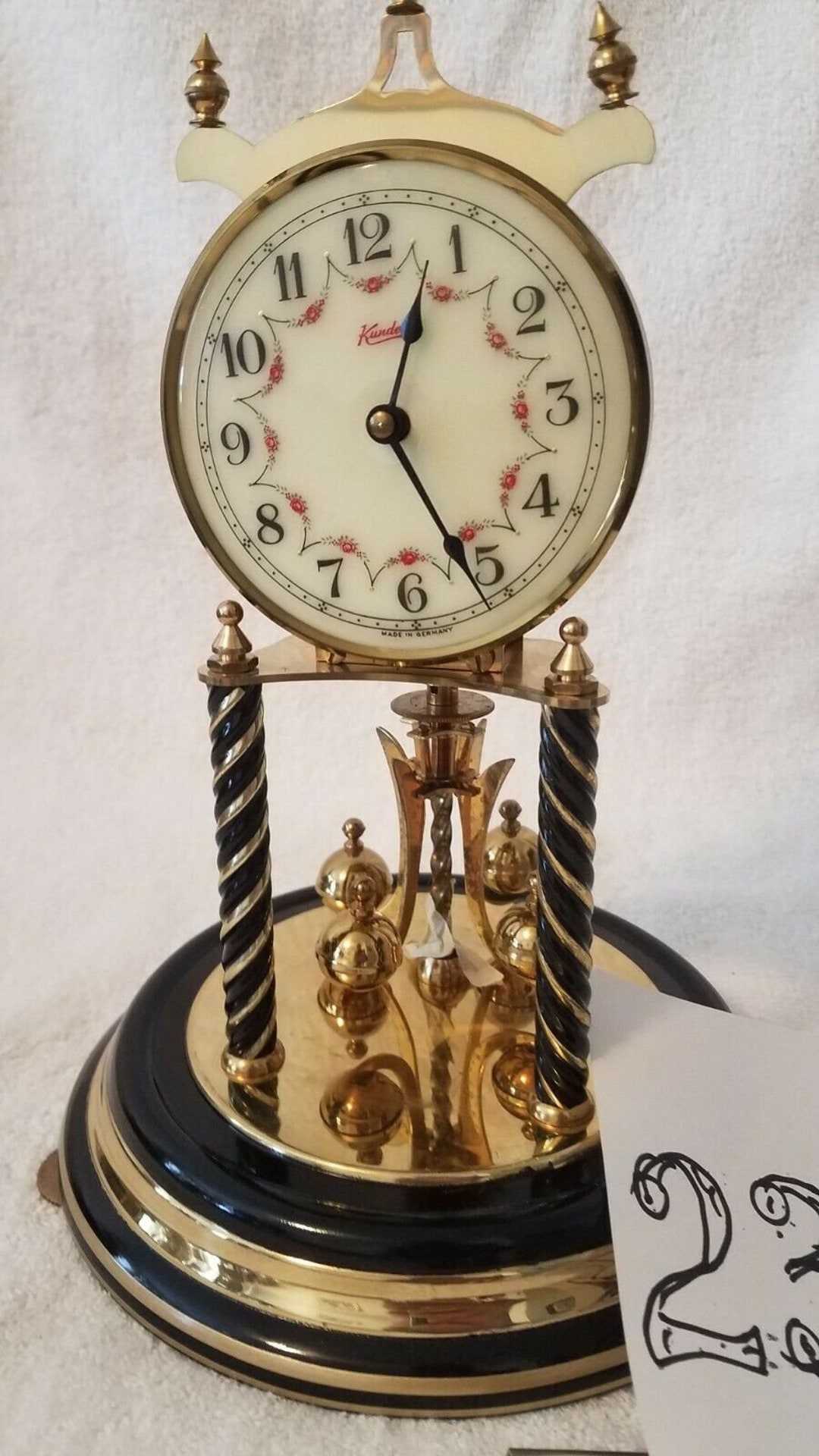 VINTAGE KUNDO Anniversary Clock Very Nice "black Beauty". - Etsy