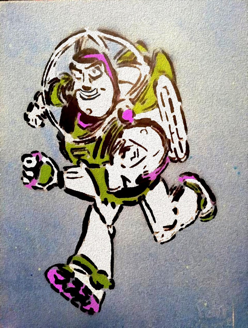 Buzz Lightyear Toy Story Painting Canvas, Print, Poster, Wall Art 29.99 ...