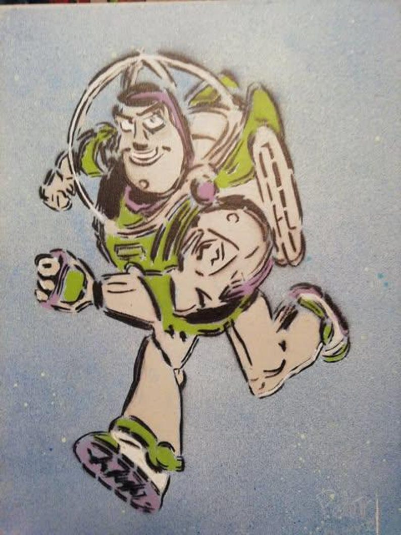 Buzz Lightyear Toy Story Painting Canvas, Print, Poster, Wall Art 29.99 ...