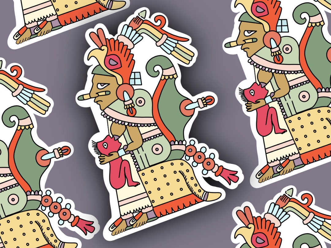 Xochiquetzal, Aztec Mother Figure, Matte or Glossy Vinyl Sticker - Etsy