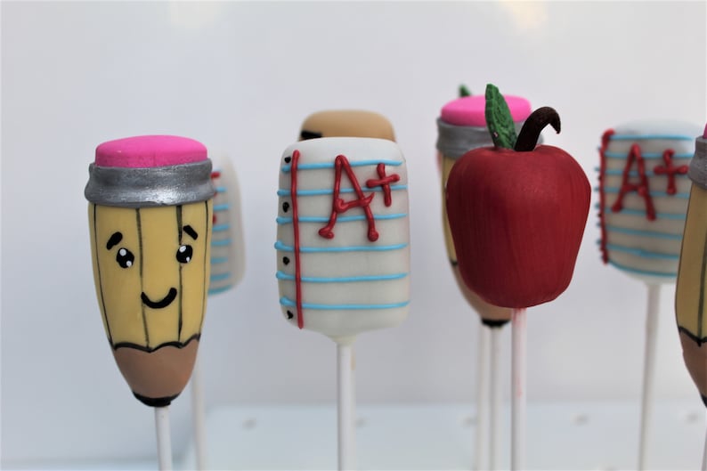 Back to School Cake Pops: Teacher Appreciation Gift - Etsy