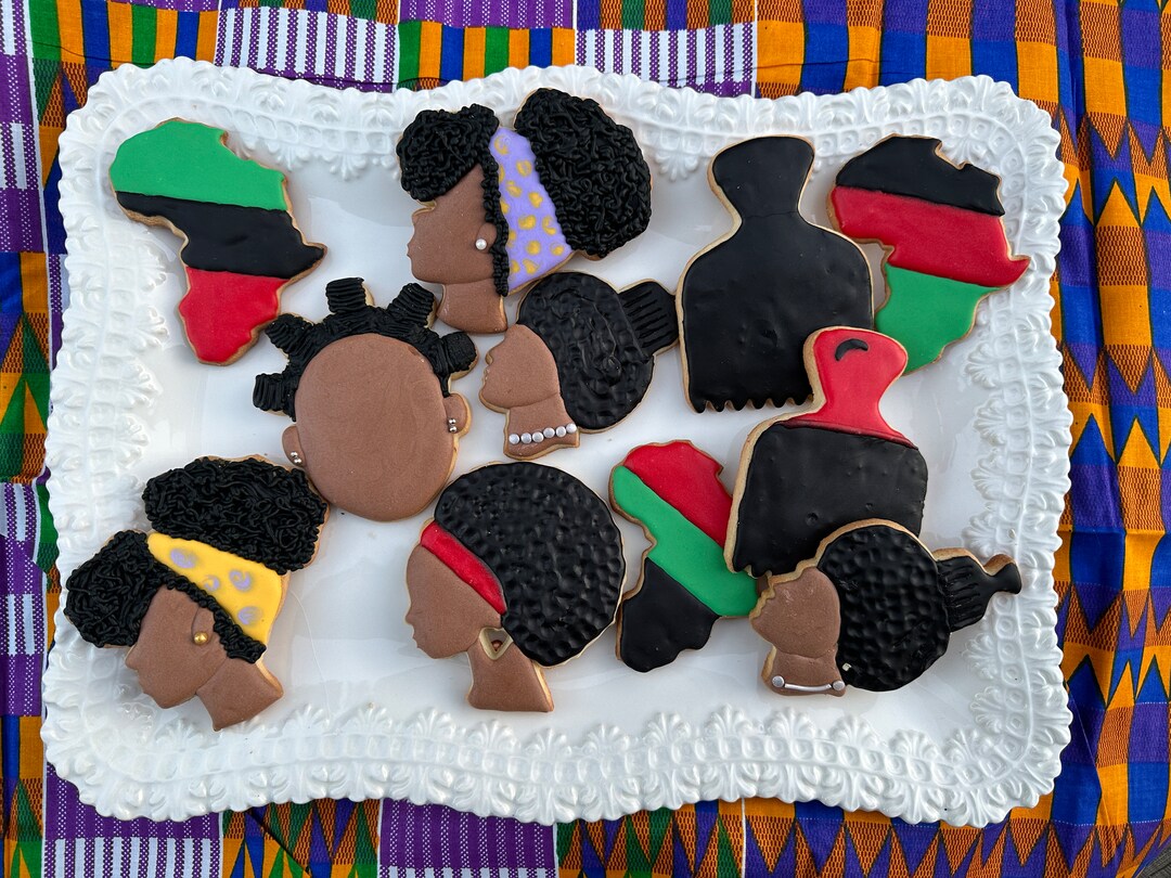 Juneteenth Cookies / Black Hairstyles / African American Cookies No ...