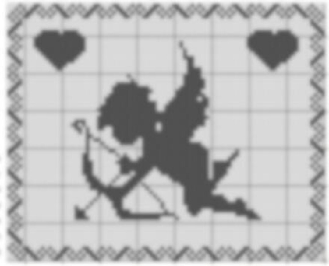 Filet Crochet Cupid Tablemat - Etsy