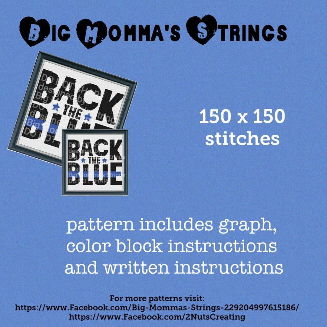 Back the Blue Graphgan Pattern - Etsy