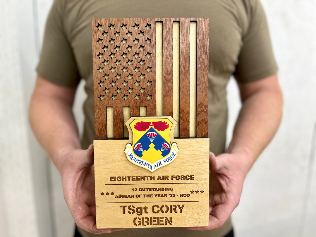 Customizable Any Logo Military Wooden Award Plaque: Promotion Gift - Etsy