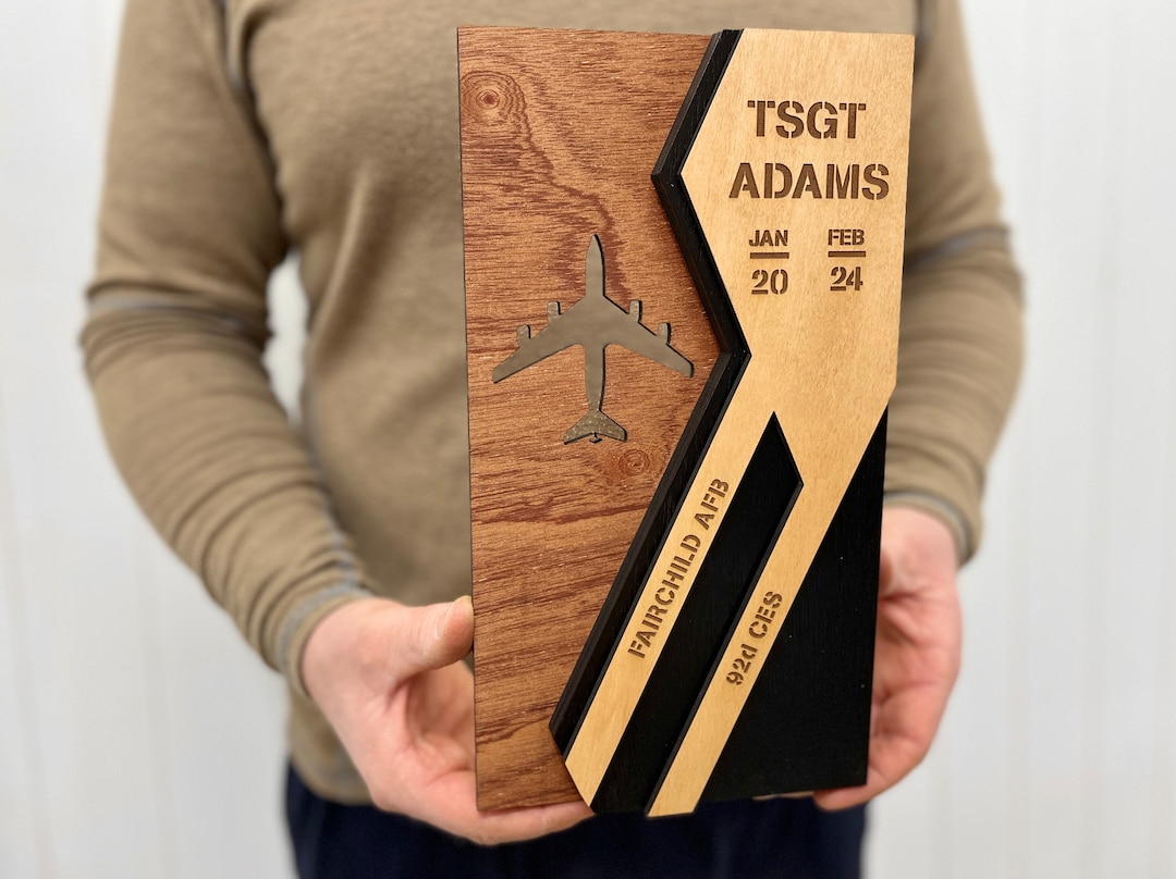 Any Aircraft Plaque | Military Gift Award | USAF Promotion Gift ...