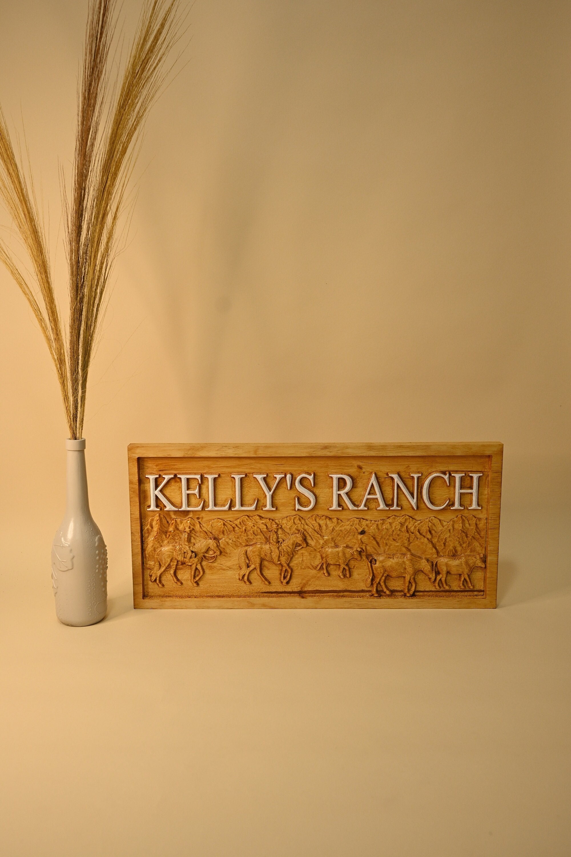 3D Rustic Wood Ranch Sign Personalized Gift Custom Wood Sign - Etsy